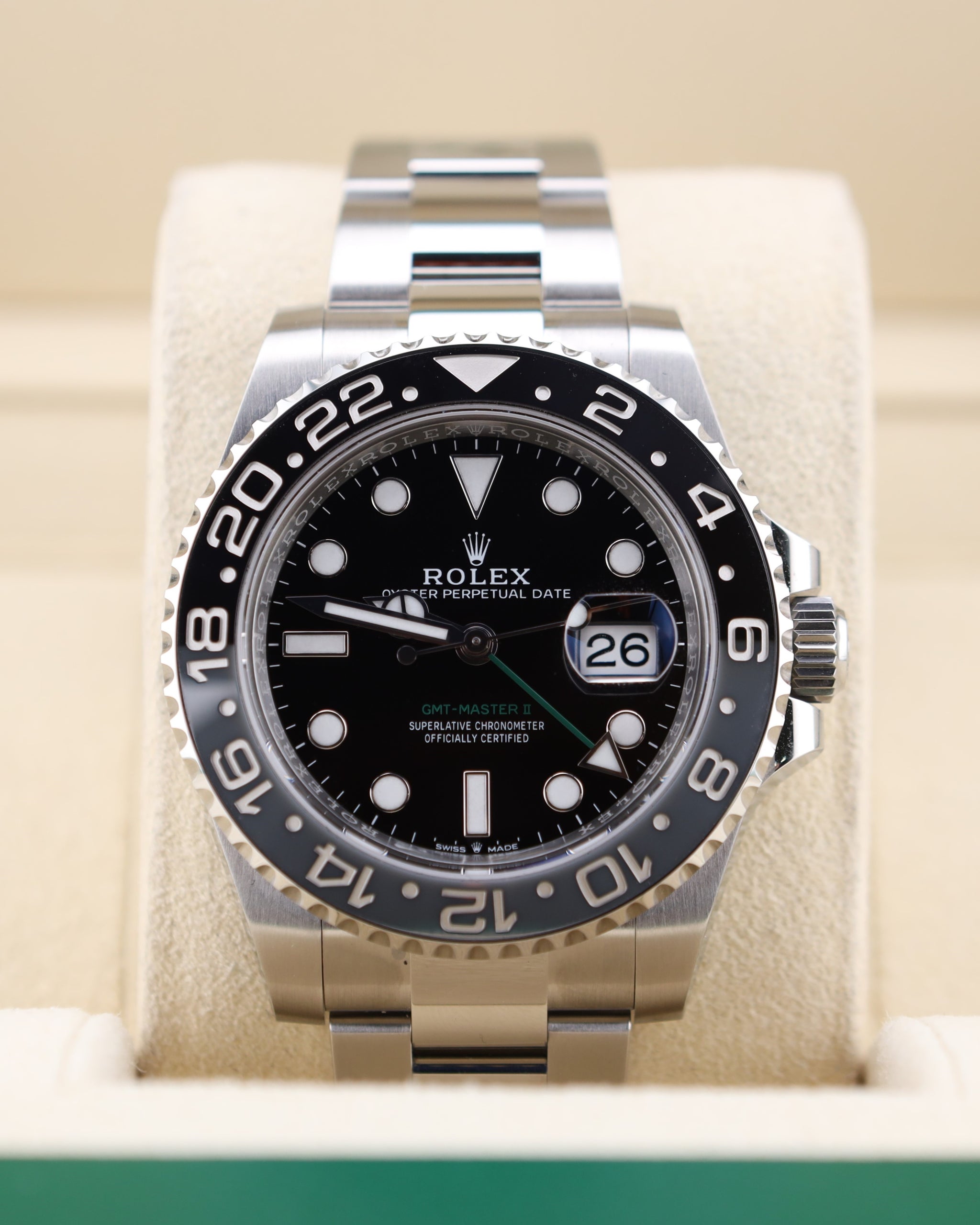 Rolex GMT-Master II Bruce Wayne on Oyster 126710GRNR – MVP Jewelers Miami