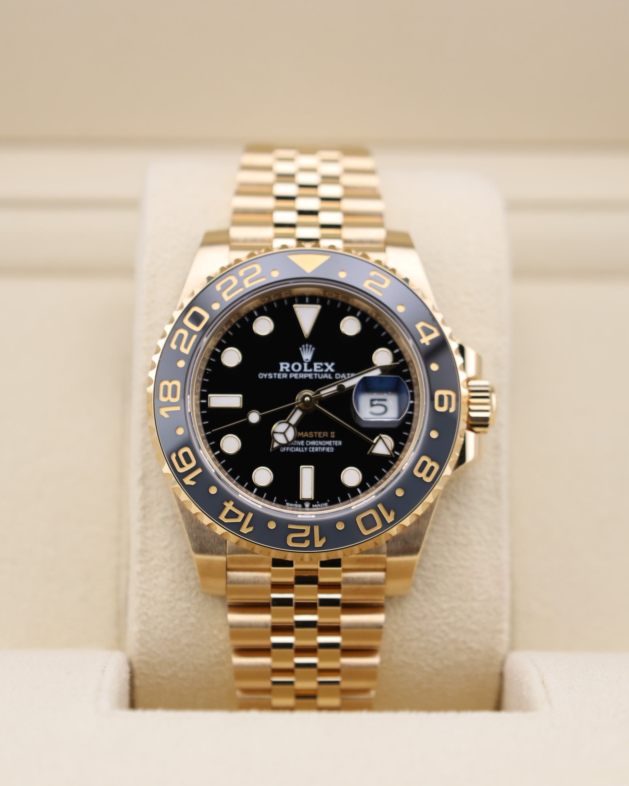 Rolex GMT-Master II Black Dial 18K Gold Jubilee 126718GRNR - 2025 – MVP ...